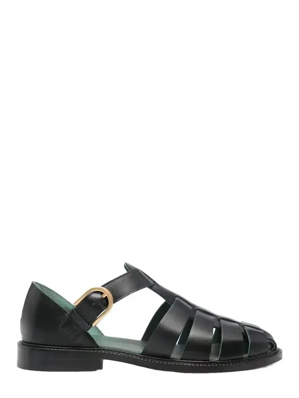 VINNY'S Fisherman Buckle Sandals - Black