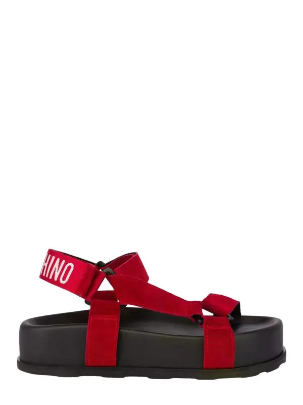 Moschino Print Sandals - Red