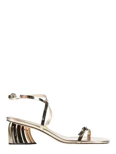 Farm Rio Gold Monstera Heel Sandal - Grey