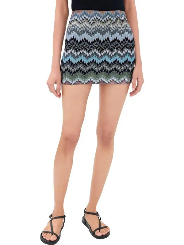 Missoni Mini Skirt - Multicolor Blue Tones