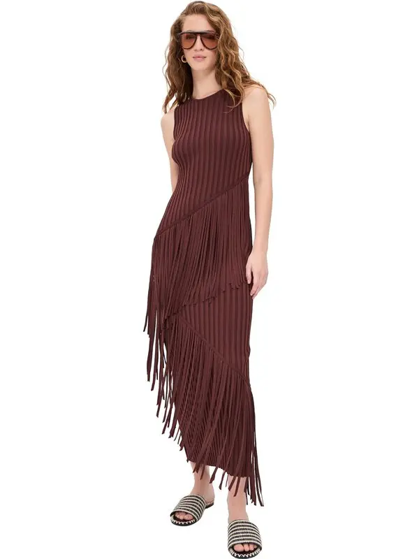 SIMONMILLER Spiral Knit Dress - Choco Brown