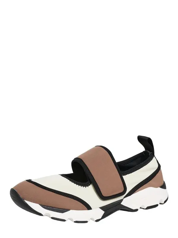 Marni Mary Jane Running Sneakers - White/light Brown