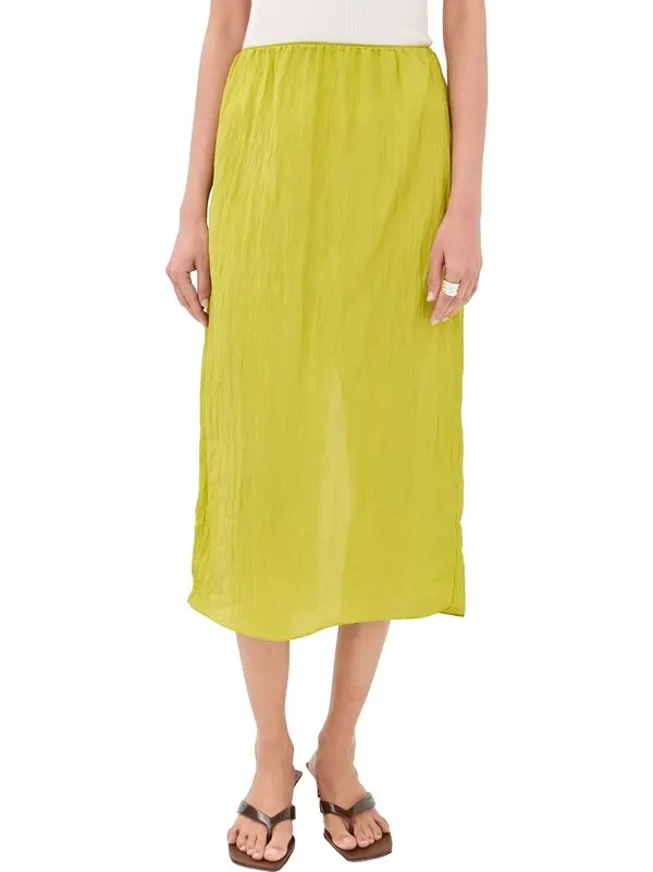 Tibi Crinkle Slip Skirt - Peapod
