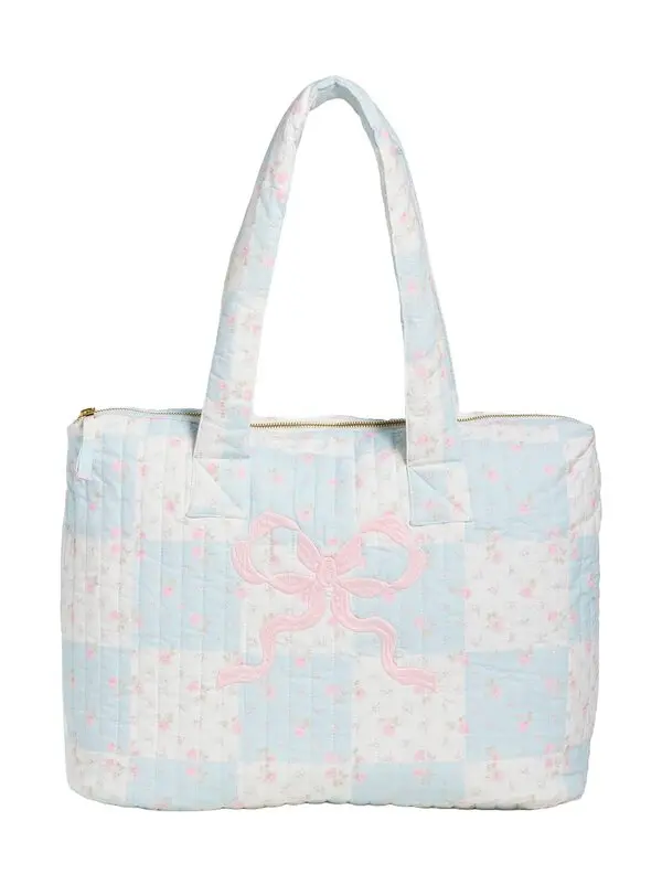 LoveShackFancy Aja Weekender Bag - Ivory Chapparal