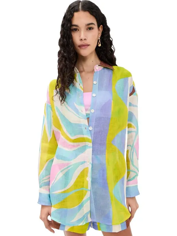 VITAMIN A Playa Boyfriend Shirt - Coast Colorblock