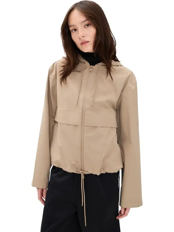 Rains Suva Hardshell Short Jacket - Beige