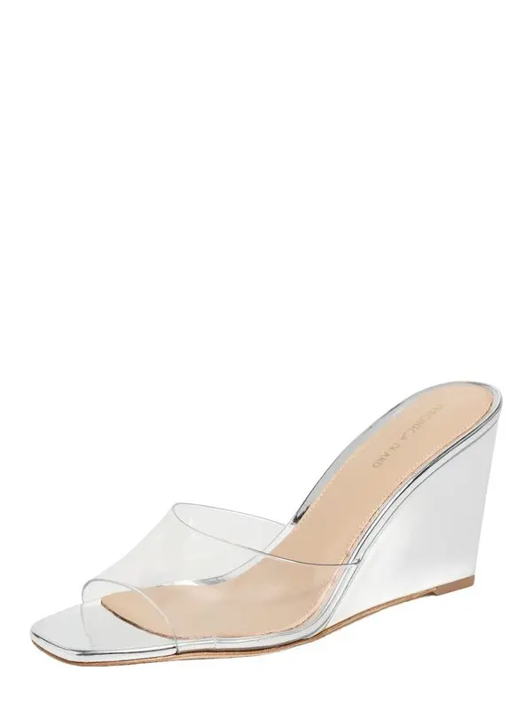 Veronica Beard Asha Wedges - Clear/silver