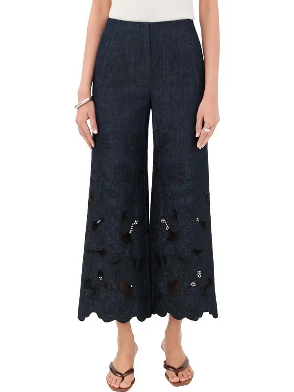 Veronica Beard Osborne Denim Pants - Indigo Rinse