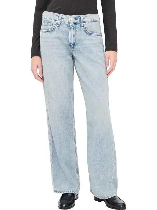 Rag & Bone Feather Weight Saige Low Rise Ankle Straight Jeans - Ludlow