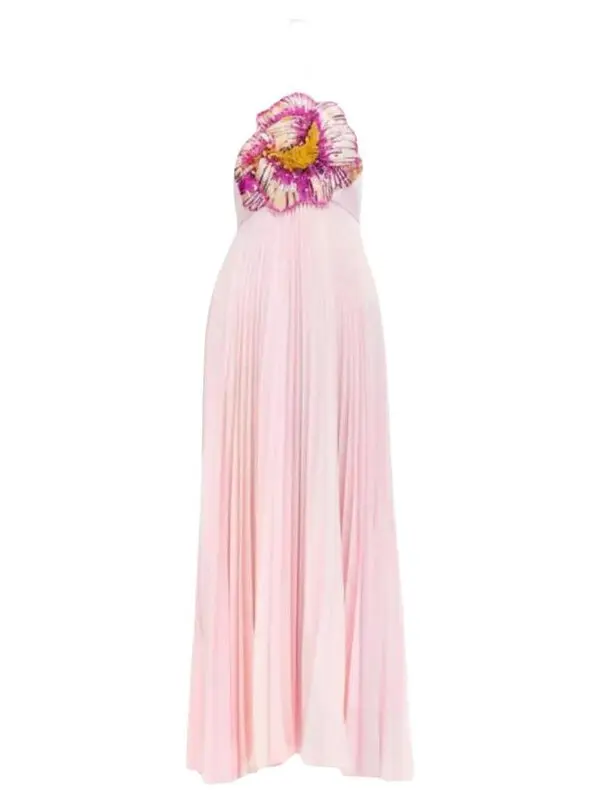 Acler Brewood Pleated Maxi Dress - Pink