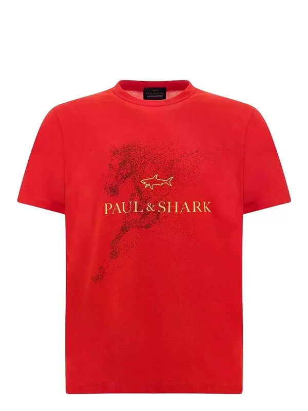 Paul & Shark Year Of The Horse Printed T-shirt - Red