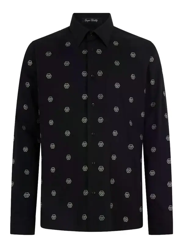 Philipp Plein Rhinestone-embellished Shirt - Black