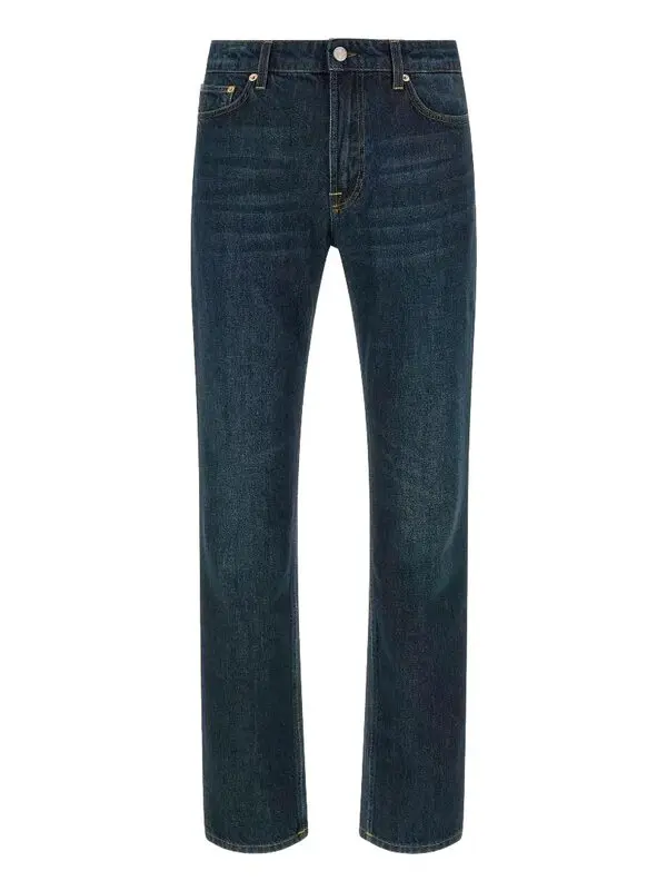 DEPARTMENT 5 Stonewashed Jeans With Contrast Stitching - Blue