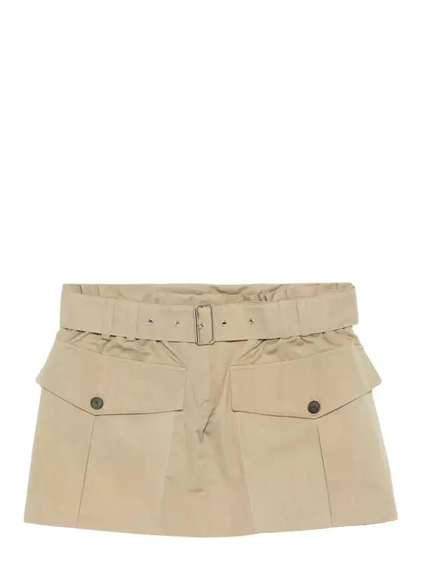 IRO PARIS Inoa Belted Mini Skirt - Neutrals