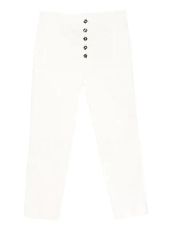 DONDUP Buttoned Trousers - White