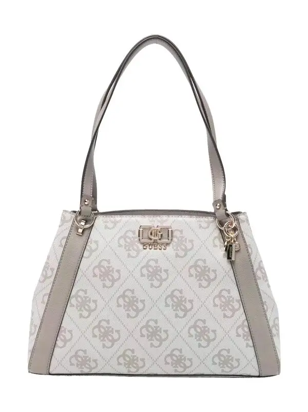 Guess Karnilla Monogram Leather Tote Bag - Grey