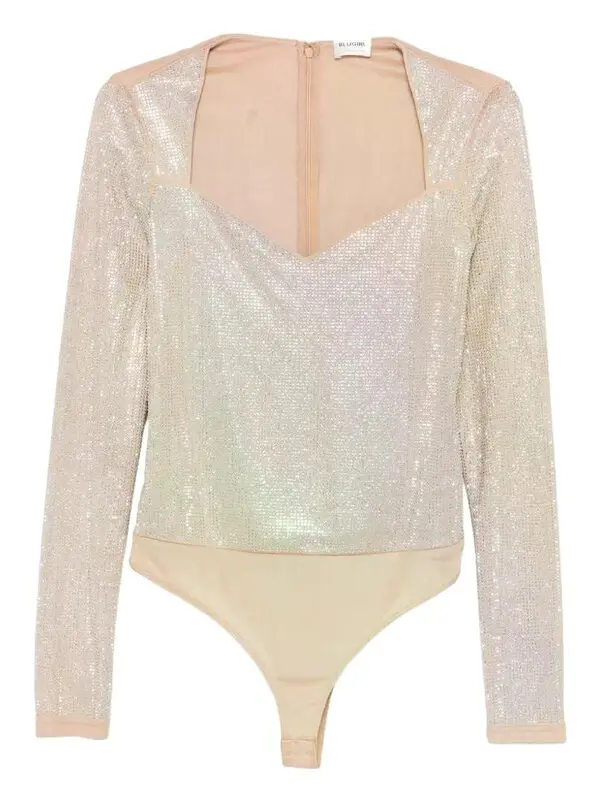 BLUGIRL Crystal-embellished Bodysuit - Neutrals