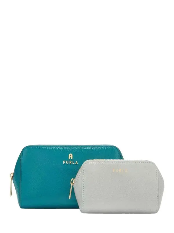 Furla Camelia Logo-detail Makeup Bag - Blue