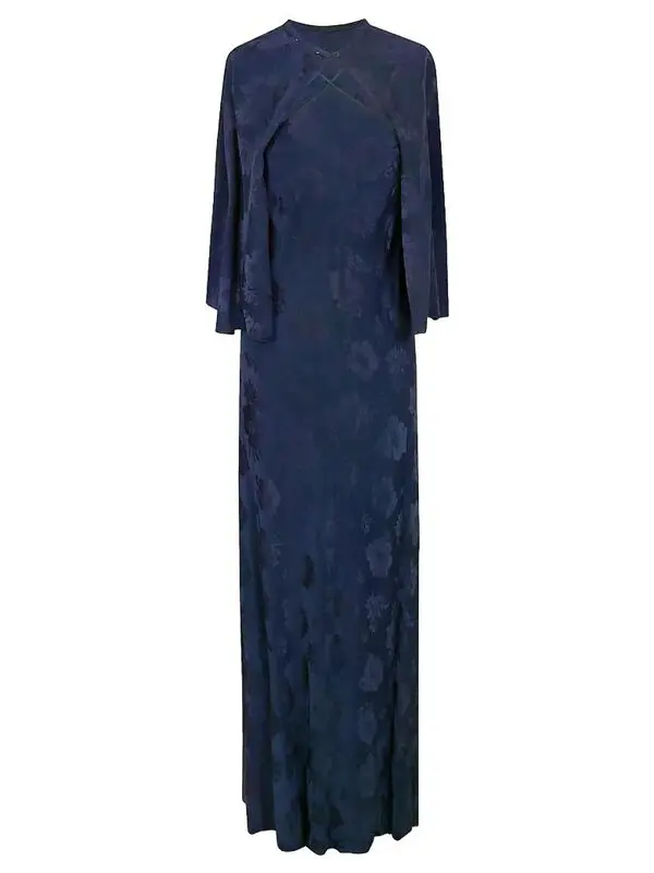 FORTE_FORTE Floral-pattern Maxi Dress - Blue