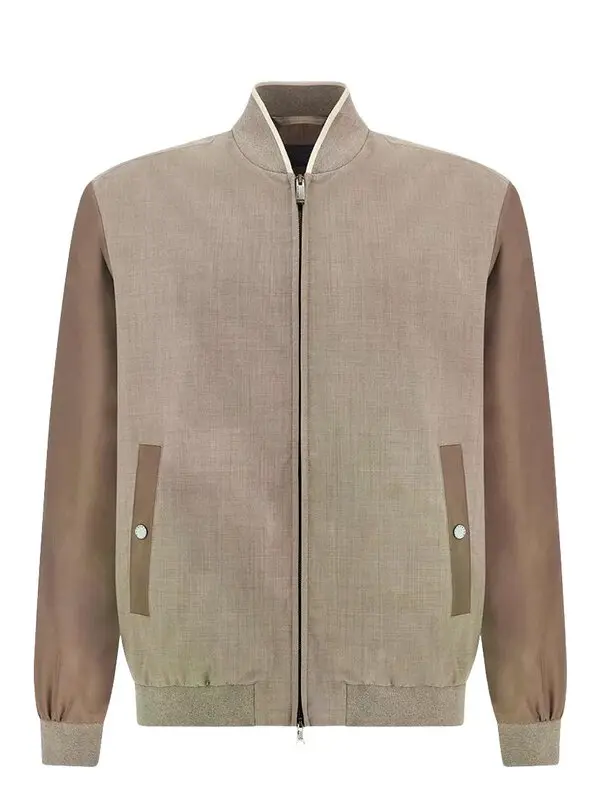 Paul & Shark Hybrid Bomber Jacket - Neutrals