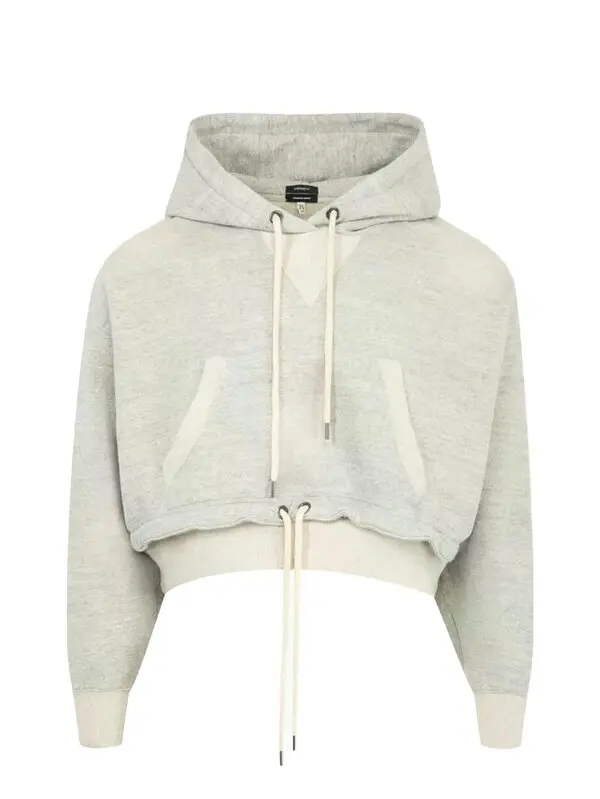 R13 Cropped Hoodie - Grey