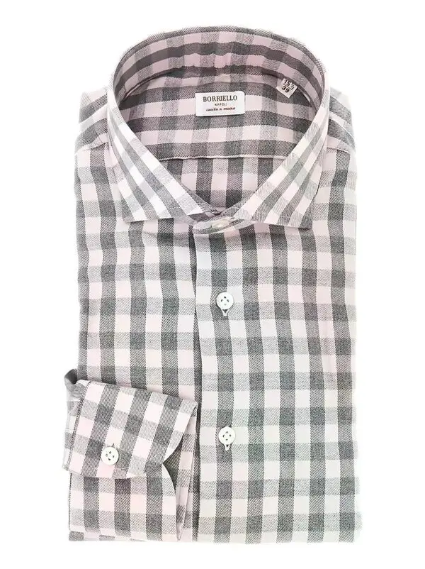 BORRIELLO NAPOLI Check Shirt - Pink