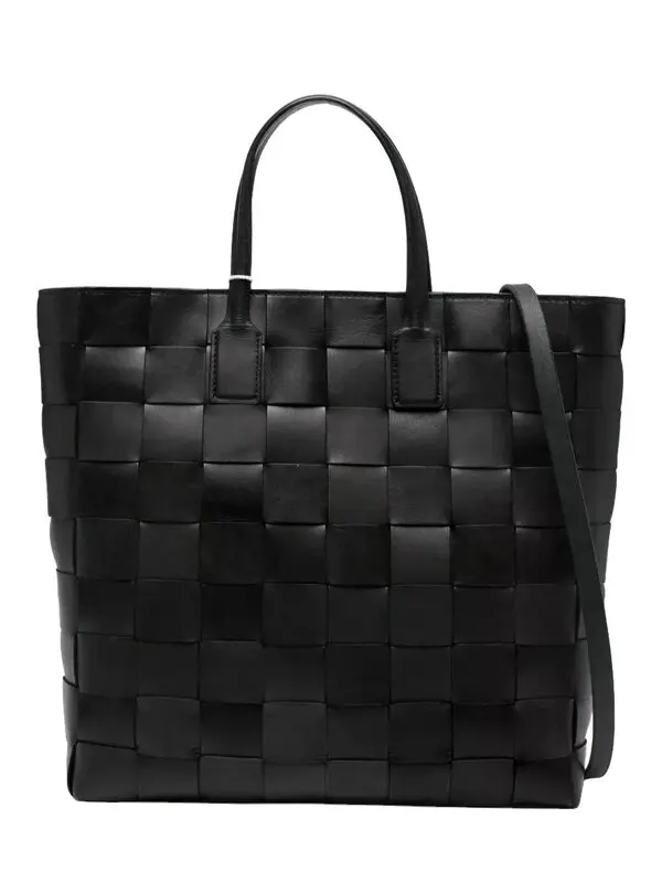 Dragon Diffusion Medium Pino Woven Top-handle Tote Bag - Black
