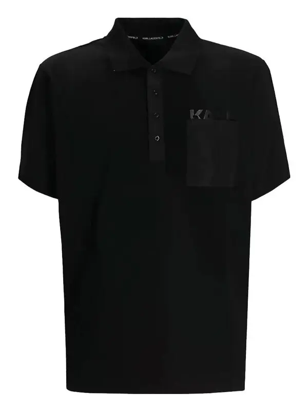Karl Lagerfeld Chest-pocket Polo Shirt - Black