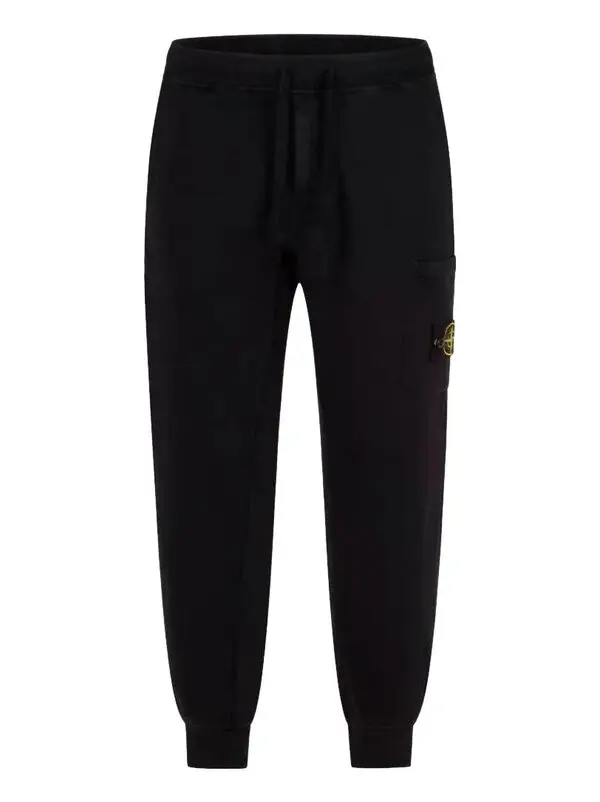 Stone Island Logo-patch Drawstring Track Pants - Black