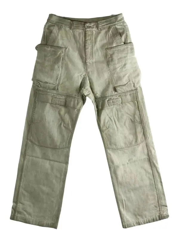 Rick Owens Stefan Pocket Wide Leg Jeans - Neutrals