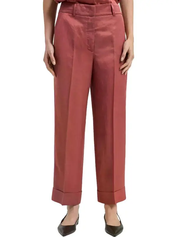Peserico Cuffed Trousers - Red