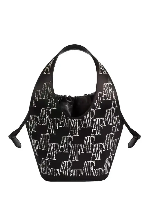 Alberta Ferretti Monogram-pattern Beaded Bag - Black