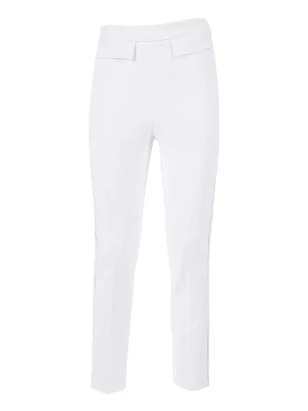 Elisabetta Franchi Front Tab-detail Trousers - White