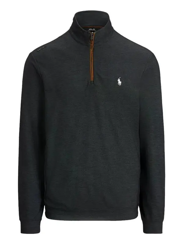 Rlx Ralph Lauren Quarter-zip High-neck Sweater - Grey