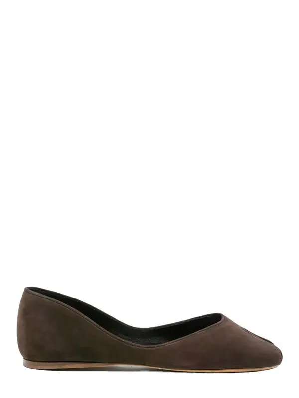 JUDE Open-toe Ballet Flats - Brown