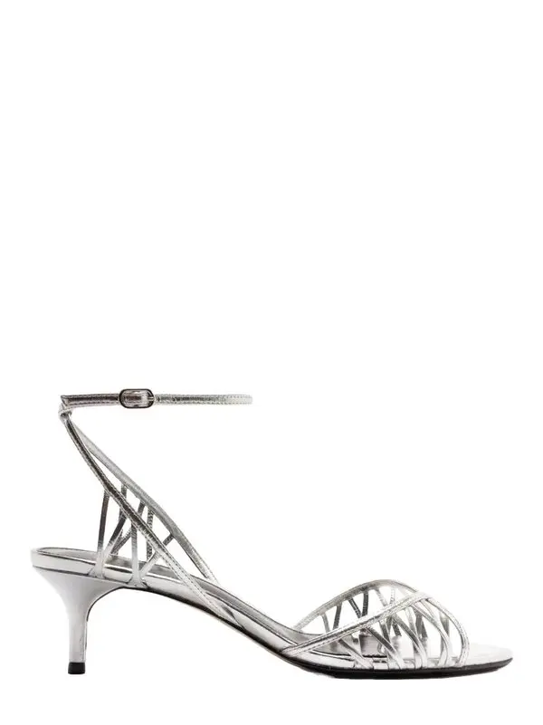ALEXANDRE BIRMAN Solene Heeled Sandals - Silver