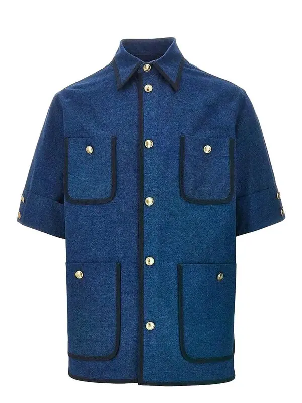 Valentino Garavani Chest-pocket Shirt - Blue
