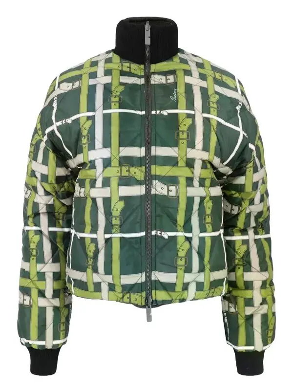 Burberry Patterned Padded Jacket - Green