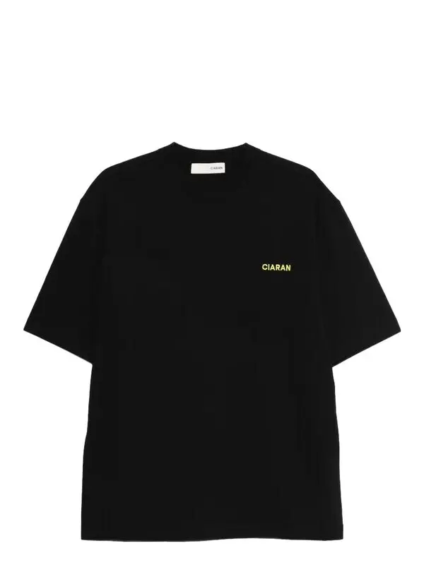 CIARAN Logo-embroidered T-shirt - Black