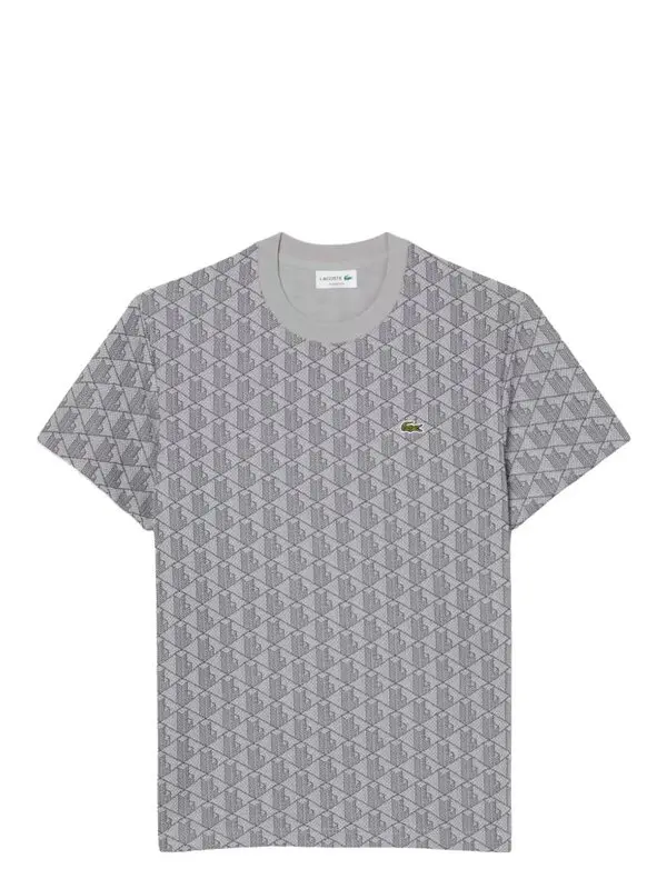 Lacoste Geometric Print T-shirt - Grey