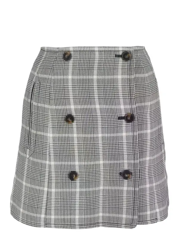 Stella McCartney Alexandra Plaid-check Mini Skirt - White