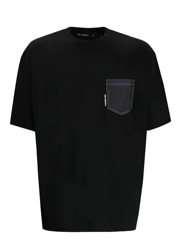 Karl Lagerfeld Crew-neck Pocket T-shirt - Black