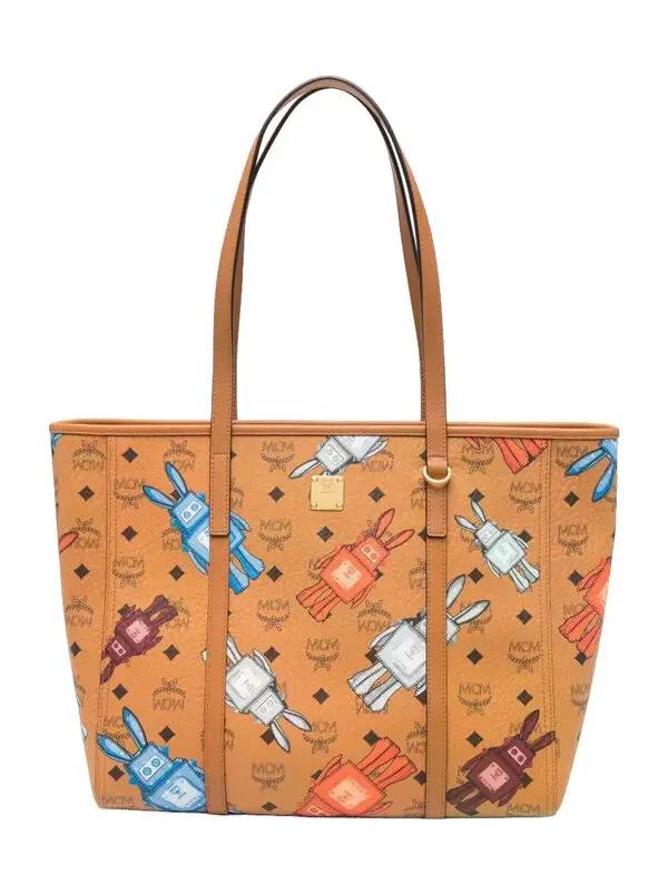 Mcm Logo-print Tote - Brown