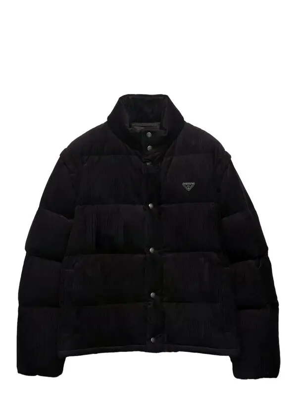 Prada Corduroy Puffer Jacket - Black