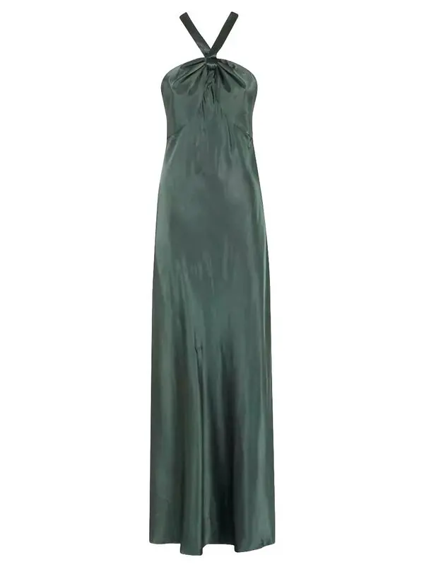 Rixo Losanna Halterneck Maxi Dress - Green