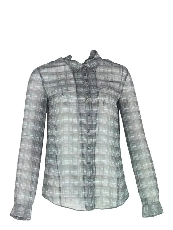 Theory Checked Shirt - Grey