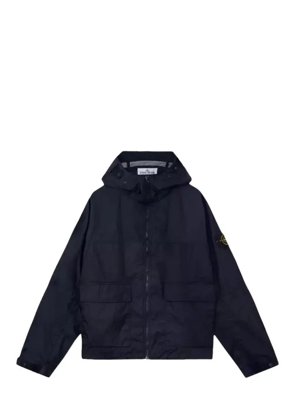 Stone Island Hooded Pocket Jacket - Blue