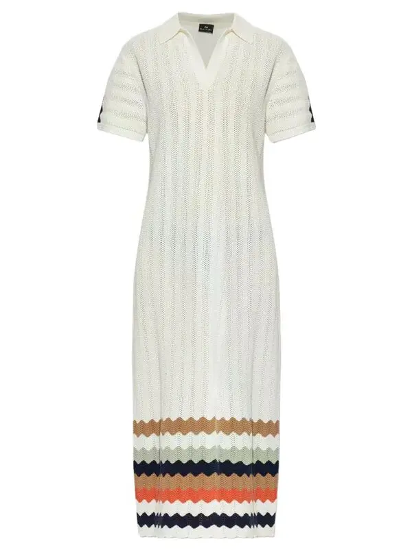 Paul Smith Striped-pattern Midi Dress - Neutrals