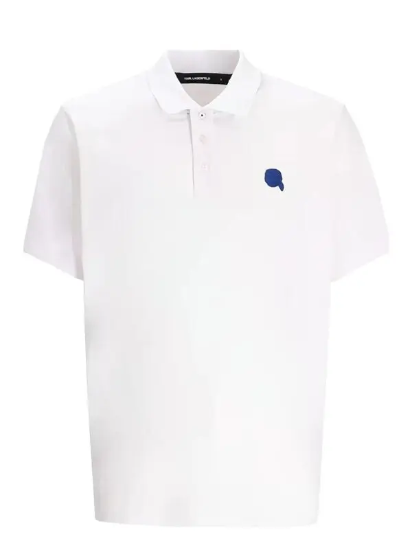 Karl Lagerfeld Logo Polo Shirt - White