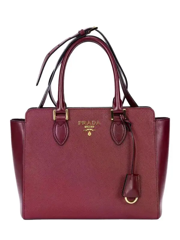 Prada Saffiano Leather Tote Bag - Red